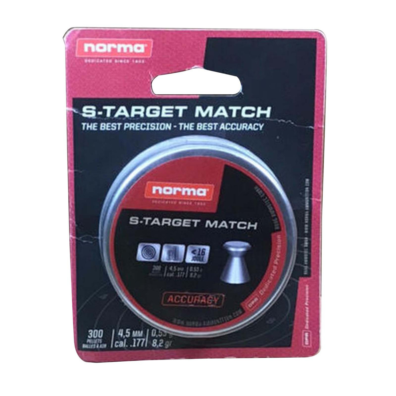 Norma Target Match .177 Caliber Flat Nose Air Gun Pellet 300 - Fin ...