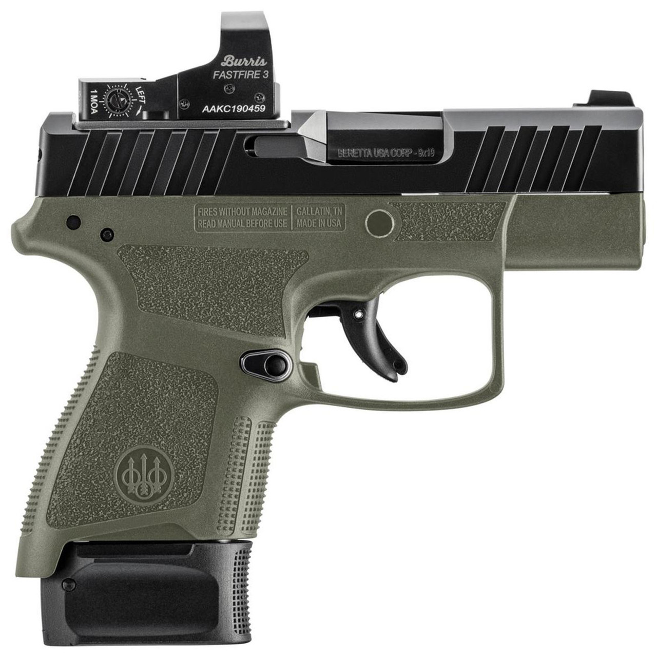 Beretta APX A1 Carry 9mm OD Green Pistol With Burris Fast Fire Optic 3 ...