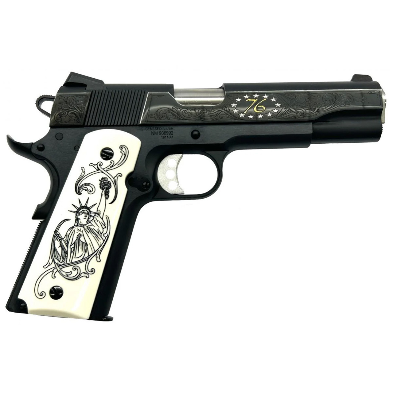 Springfield Armory 1911 Patriot Garrison .45 ACP 5" Blued Engraved 7+1 ...