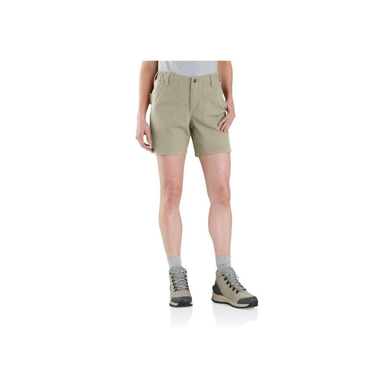 Carhartt Womens Rugged Flex Relaxed Fit Canvas Work Shorts - Fin ...