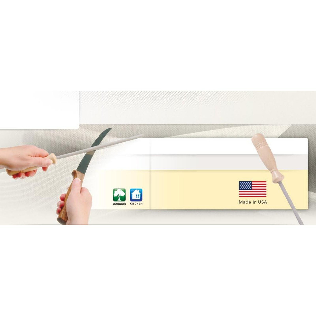 Lansky 8" Ceramic Sharpening Stick - Fin Feather Fur Outfitters