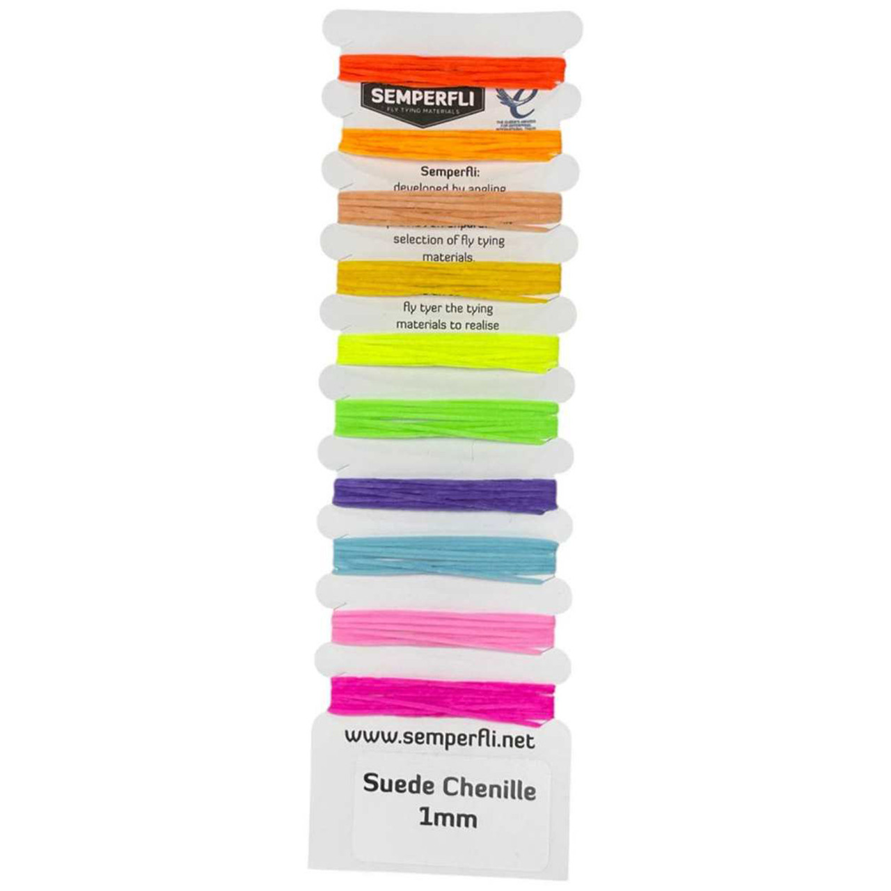 Semperfli Suede Chenille 1mm Multicard Attractor Colors - Fin Feather ...