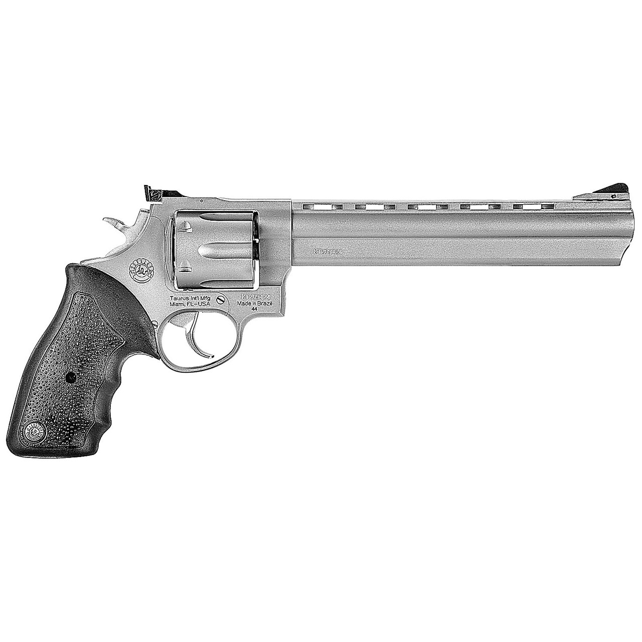 Taurus Model 44 .44 Mag 8.38" Barrel Rubber Grip Matte SS 6rd - Fin ...