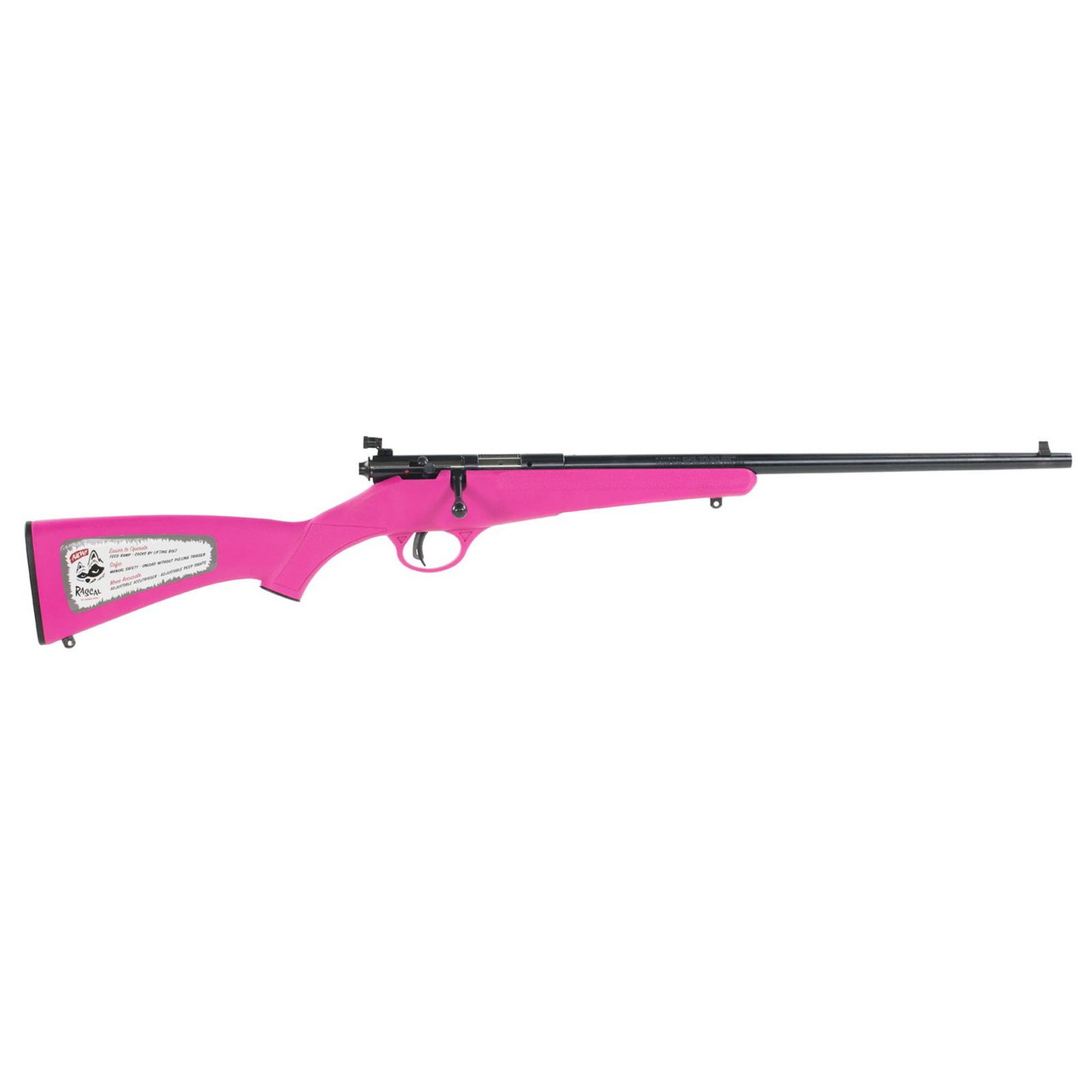 Savage Rascal Single Shot Youth 22LR/Long/Short 16.1" Blued Barrel Pink ...