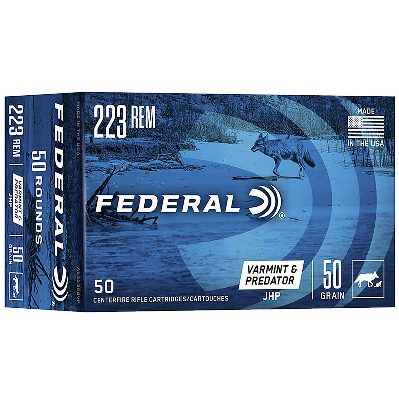 Federal AE22350VP AE Varmint Predator 223 50 GR JHP 50 Rounds - Fin ...