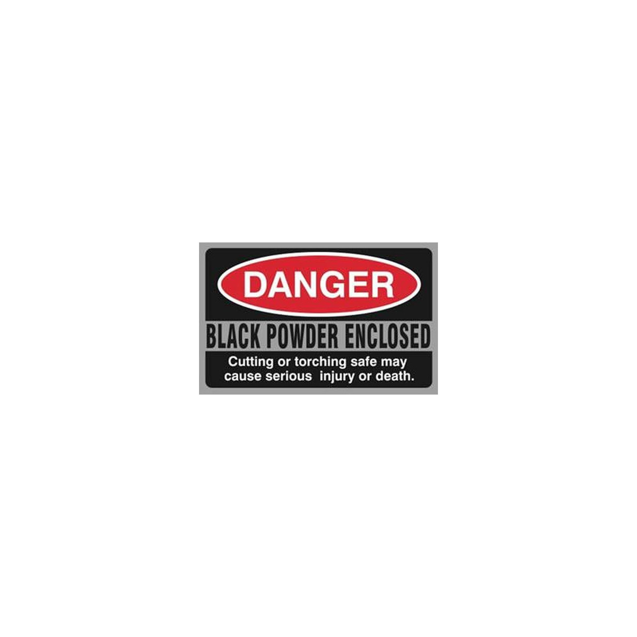 Liberty Safe - Black Powder DANGER Sticker - Fin Feather Fur Outfitters
