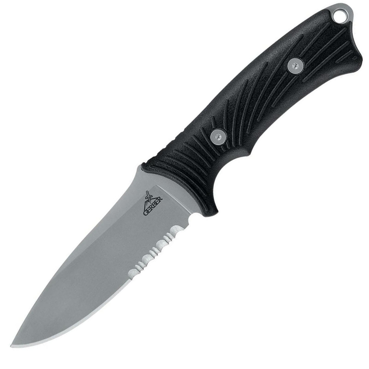 Gerber Big Rock Fixed Blade Knife w/ 9.4in Overall Length, Serrated ...