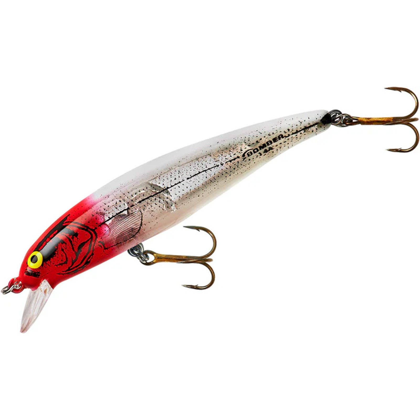 Bomber B14 Long A 3 1/2 inch Suspending Jerkbait Silver Flash Red Head ...