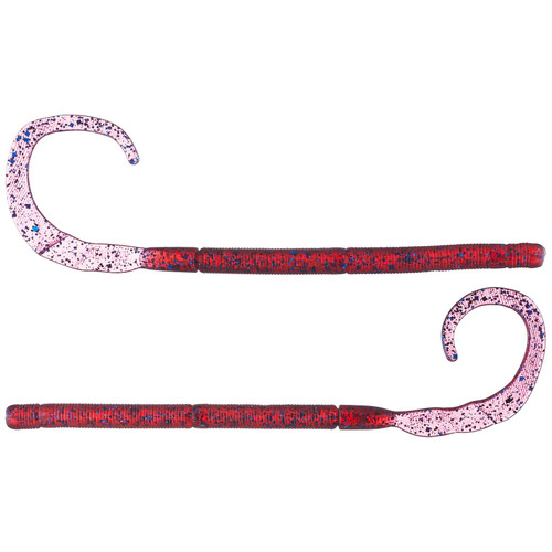 Strike King Perfect Plastic Zeus Worm Plum - Fin Feather Fur Outfitters