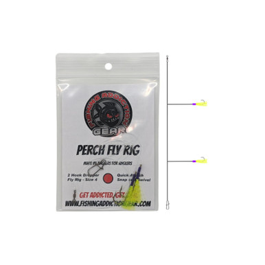 Fishing Addiction Perch Fly Rig Yellow Chartreuse - Fin Feather Fur ...