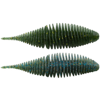 Geecrack Bellows Shad Soft Bait 3.8" Sunburned Gill - Fin Feather Fur ...