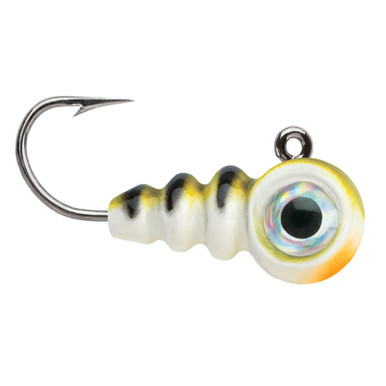 VMC Tungsten Larv Eye Jig Glow Yellow Perch 1/16 oz. - Fin Feather Fur ...