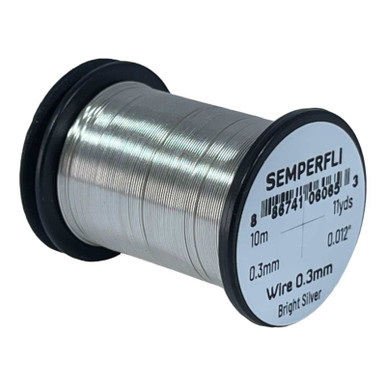 Semperfli Wire 0.3mm Bright Silver - Fin Feather Fur Outfitters