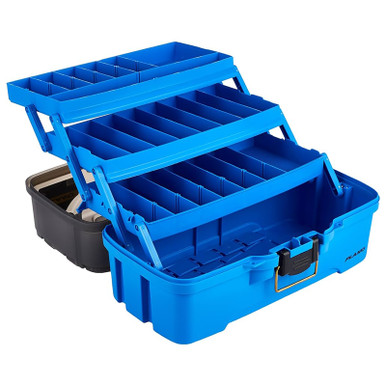 Plano Three-Tray Tackle Box Bright Blue - Fin Feather Fur Outfitters