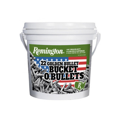 Remington Bucket of .22 LR High Velocity 36 gr CPHP Rimfire Ammo 1400 ...