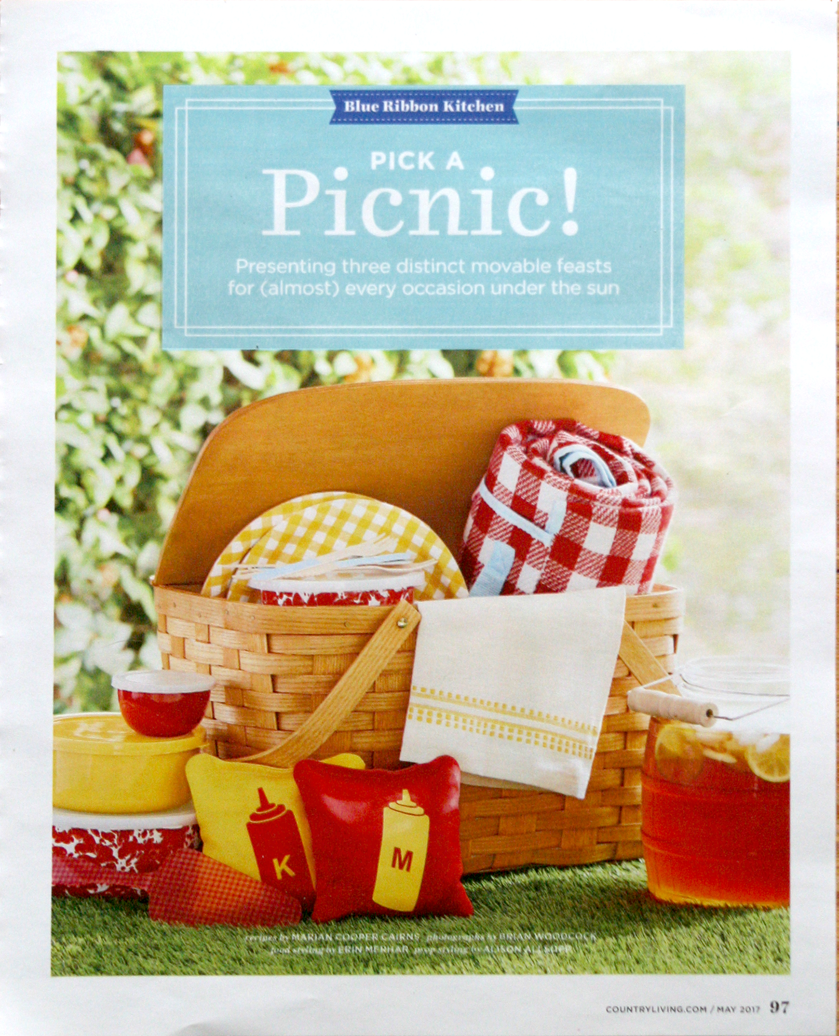 Country Living magazine features Peterboro Traditional Picnic Basket ...