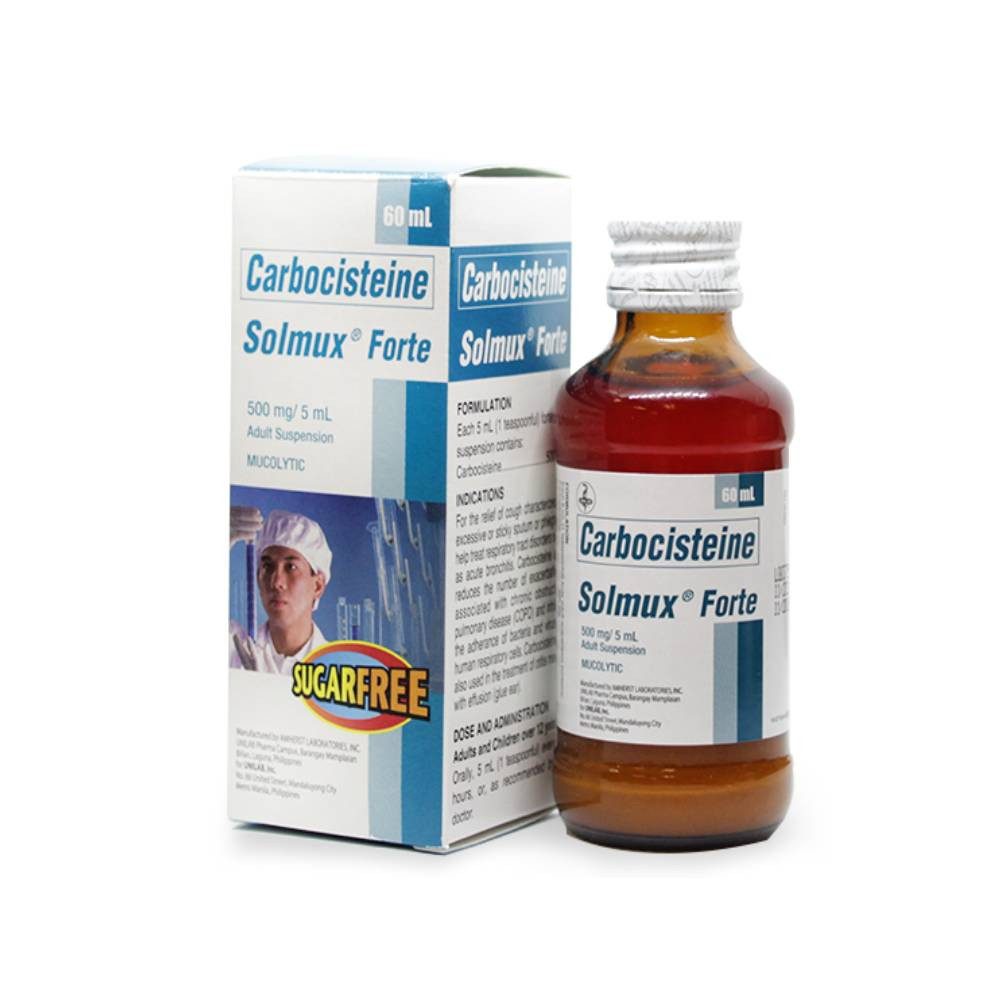 Solmux Forte SF 500mg / 5mL Suspension 60mL - St. Joseph Drug - Online ...