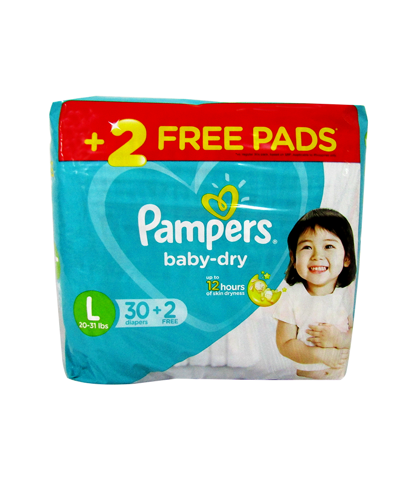 Pampers Baby-Dry Large - 30S - St. Joseph Drug - Online Store