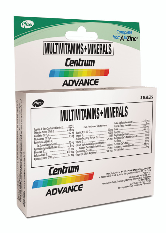 Centrum Advance Multivitamins and Minerals Tablet - 8s - St. Joseph ...