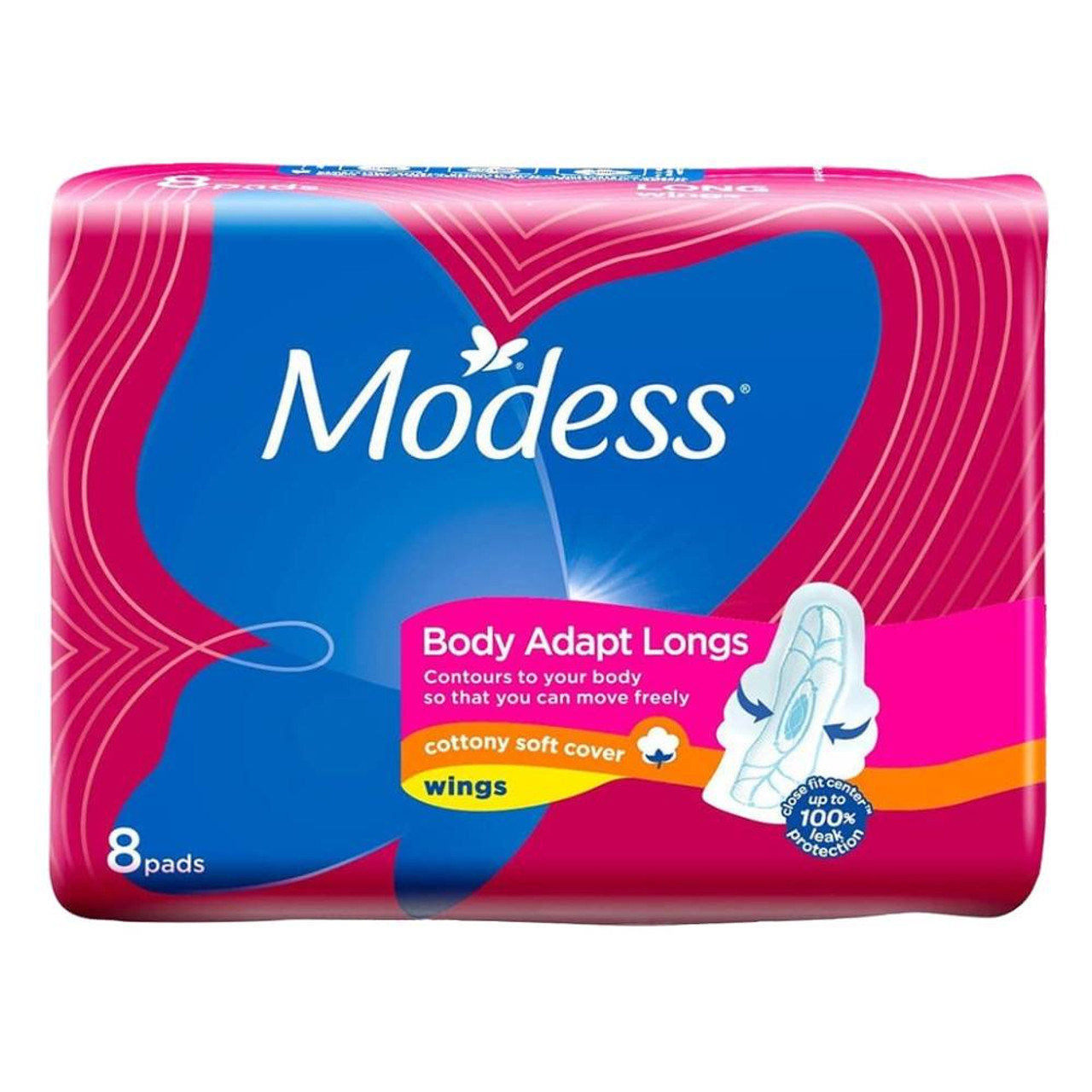 Modess Body Adapt Longs with Wings 8S - St. Joseph Drug - Online Store