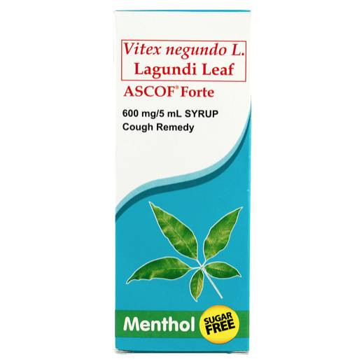 Ascof Forte Syrup Menthol Sugar-Free 120mL - St. Joseph Drug - Online Store
