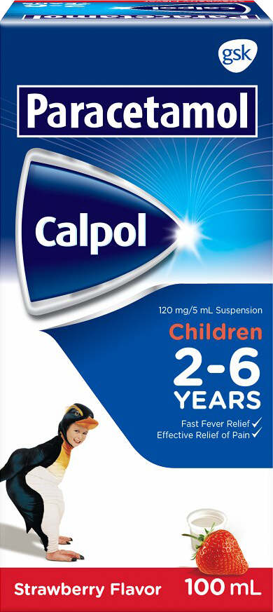 Calpol 2-6 Suspension Strawberry 100ml - St. Joseph Drug - Online Store