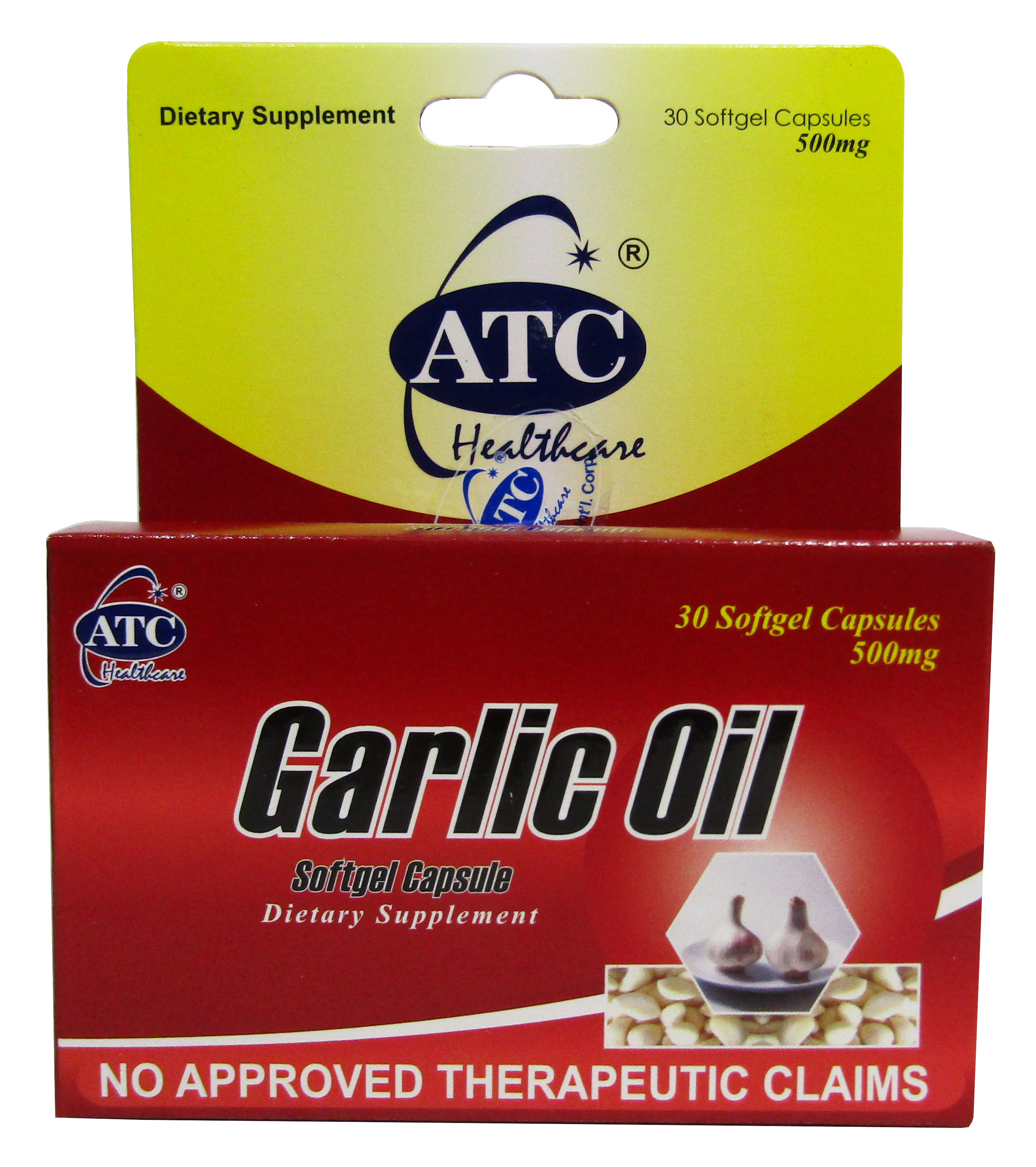 ATC Garlic Oil 500mg 1 Capsule - St. Joseph Drug - Online Store