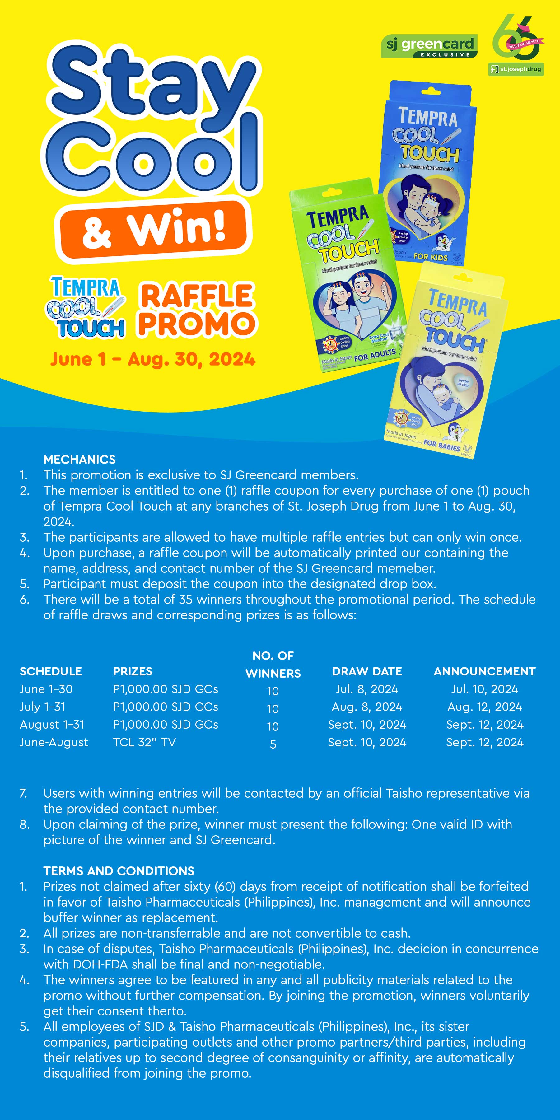 Stay Cool and Win Tempra Cool Touch Raffle Promo - St. Joseph Drug ...