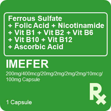 Imefer 200mg / 400mcg / 20mg / 2mg / 2mg / 2mg / 10mcg / 100mg 1 ...