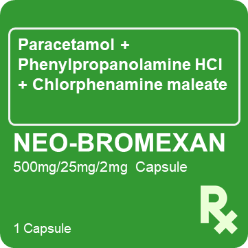 Neo-Bromexan Forte 2mg / 500mg / 25mg 1 Capsule - St. Joseph Drug ...