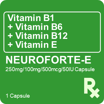 Neuroforte-E 250mg / 100mg / 500mcg / 50IU 1 Capsule - St. Joseph Drug ...