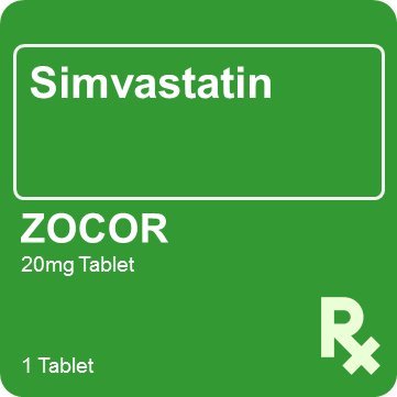 Zocor 20mg 1 Tablet - St. Joseph Drug - Online Store