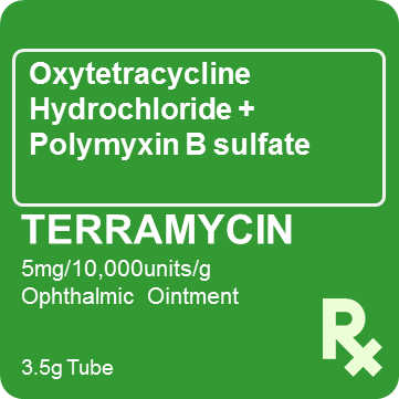 Terramycin 5mg / 10,000units/g Eye Ointment Tube 3.5g - St. Joseph Drug ...
