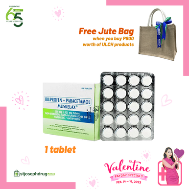 Muskelax 200mg / 325mg 1 Tablet - St. Joseph Drug - Online Store