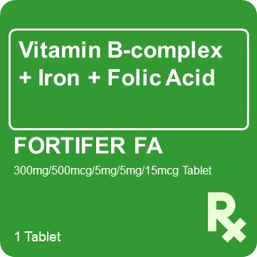 Fortifer-FA 300mg / 500mcg / 5mg / 5mg / 15mcg 1 Tablet - St. Joseph ...