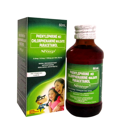 Neozep 2.5mg / 0.5mg / 125mg / 5mL Syrup 60mL - St. Joseph Drug ...