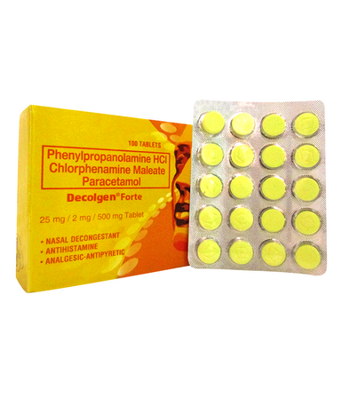 Decolgen Forte 25mg / 2mg / 500mg 1 Tablet - St. Joseph Drug - Online Store