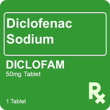 Diclofam 50mg 1 Tablet - St. Joseph Drug - Online Store