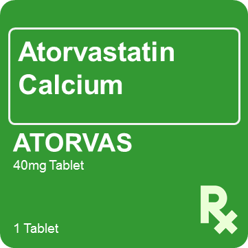 Atorvas 40mg 1 Tablet - St. Joseph Drug - Online Store