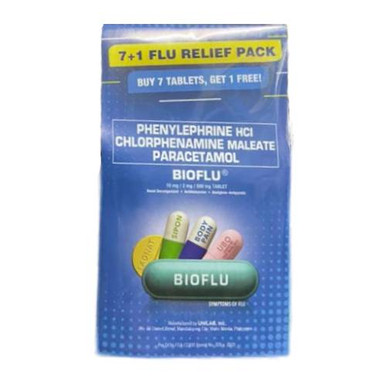 Bioflu 10mg / 2 mg / 500 mg Tablets - 7+1 Pack - St. Joseph Drug ...