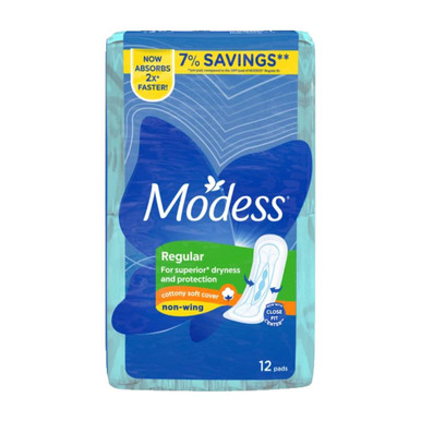 Modess Cottony Soft Regular Non-Wing 12S - St. Joseph Drug - Online Store