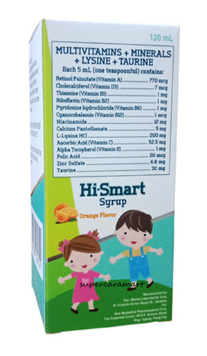 Hi-Smart Multivitamins and Minerals Syrup 120mL - St. Joseph Drug ...