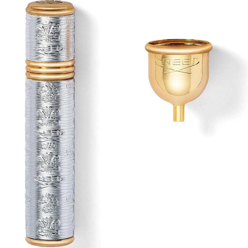 CREED SILVER WITH GOLD TRIM 0.33 POCKET LEATHER ATOMIZER - Nandansons ...