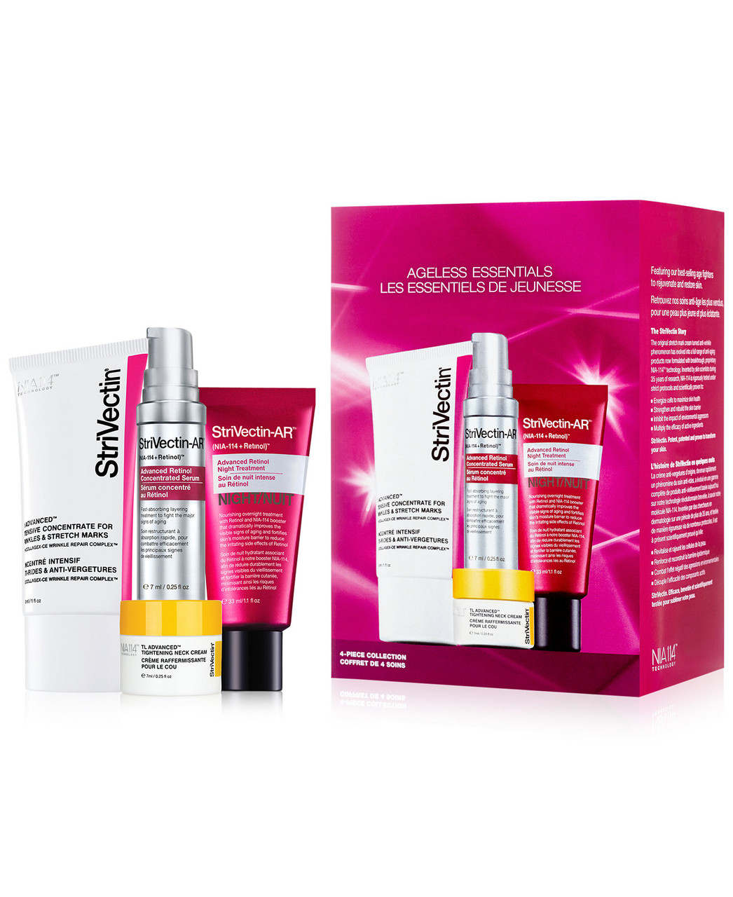 STRIVECTIN AGELESS ESSENTIALS 4 PCS SET: ADVANCED RETINOL CONCENTRATED ...