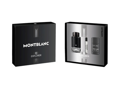MONT BLANC EXPLORER 3 PCS SET FOR MEN: 3.3 EAU DE PARFUM + 0.25 EAU DE ...