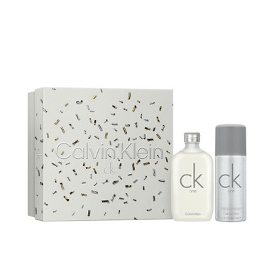 CK ONE 2 PCS SET: 3.3 EAU DE TOILETTE SPRAY + 5 OZ DEODORANT SPRAY ...