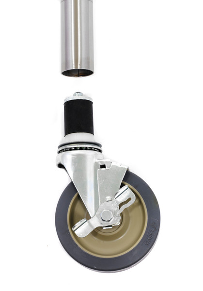 Olympic J5WT-4 High Modulus Rubber Swivel/Brake Expandable Stem Caster ...