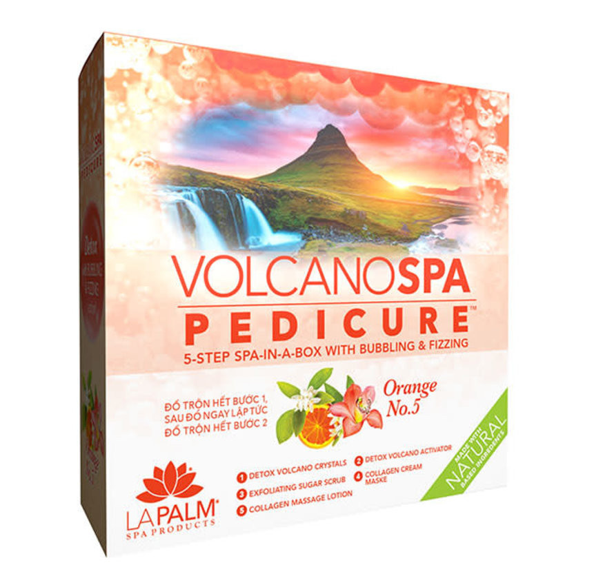 La Palm Volcano Spa Pedicure 6-Step - Orange #5 - Diamond Nail Supply, LLC