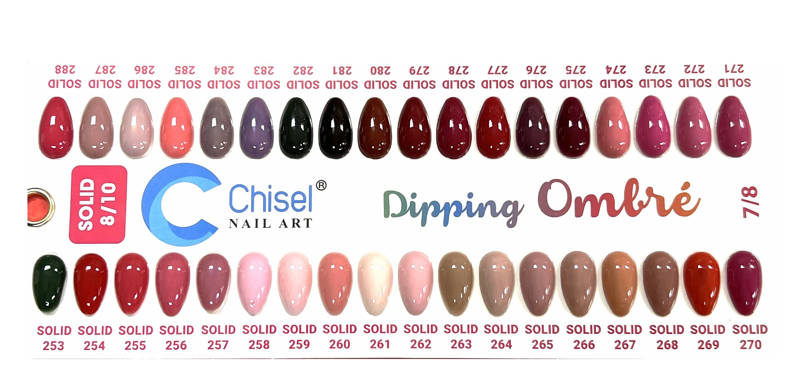 CHISEL SWEETHEART COLLECTION - 36 COLORS (#253 - #288) - Diamond Nail ...