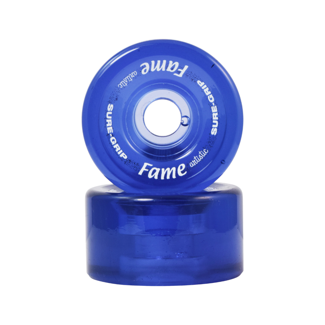 Sure-Grip Fame Clear Roller Skate Wheels - 97A, 57mm